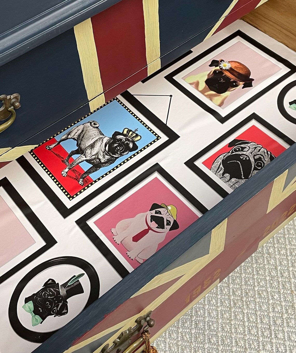 Union Jack Queens Platinum Jubliee Chest of Drawers Hand - Etsy