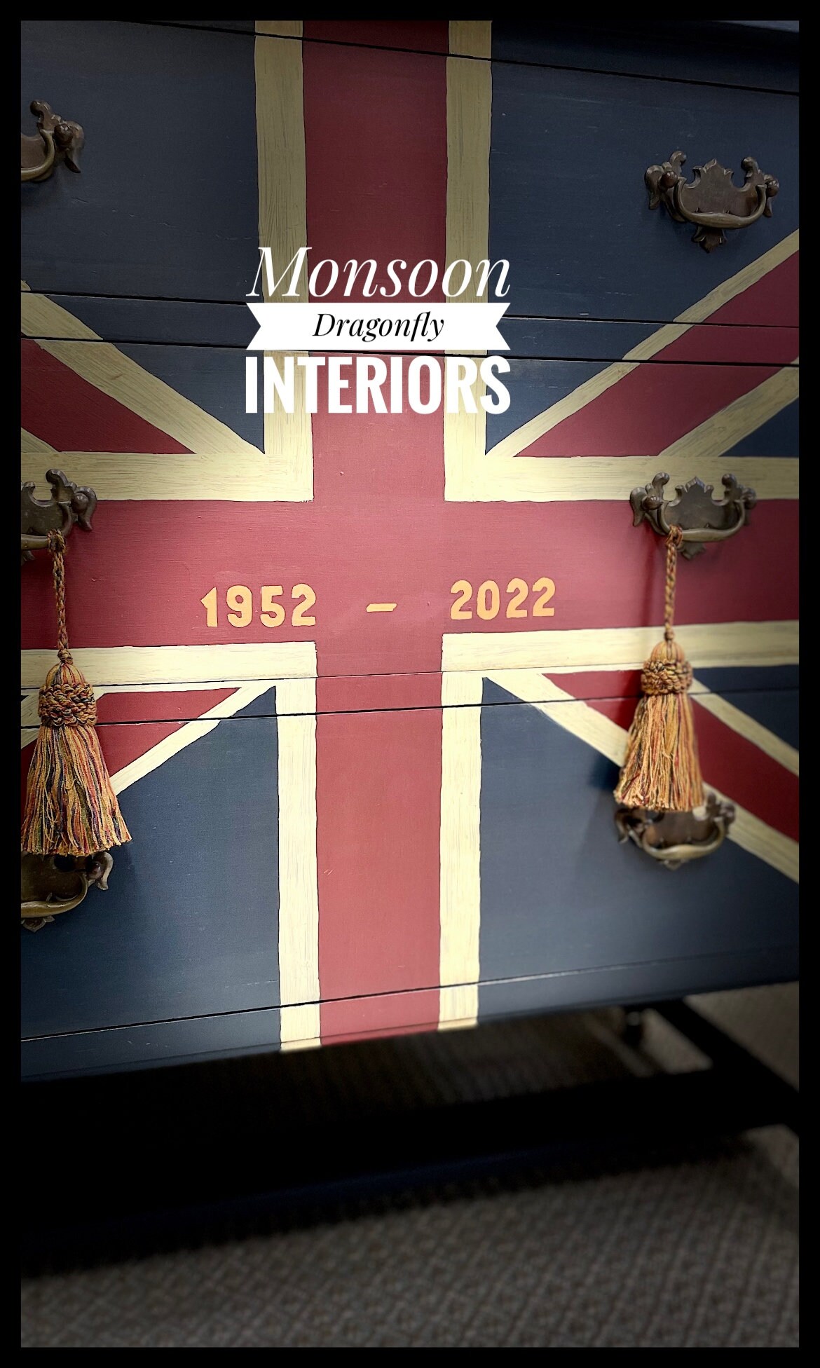 Union Jack Queens Platinum Jubliee Chest of Drawers Hand - Etsy