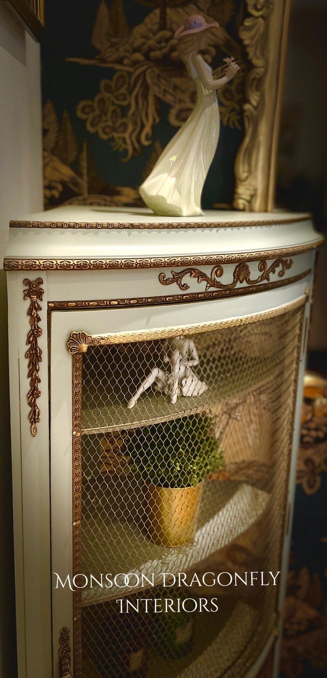 Absolutely Stunning Antique Solid Corner Unit With Original Ormolu Hand ...