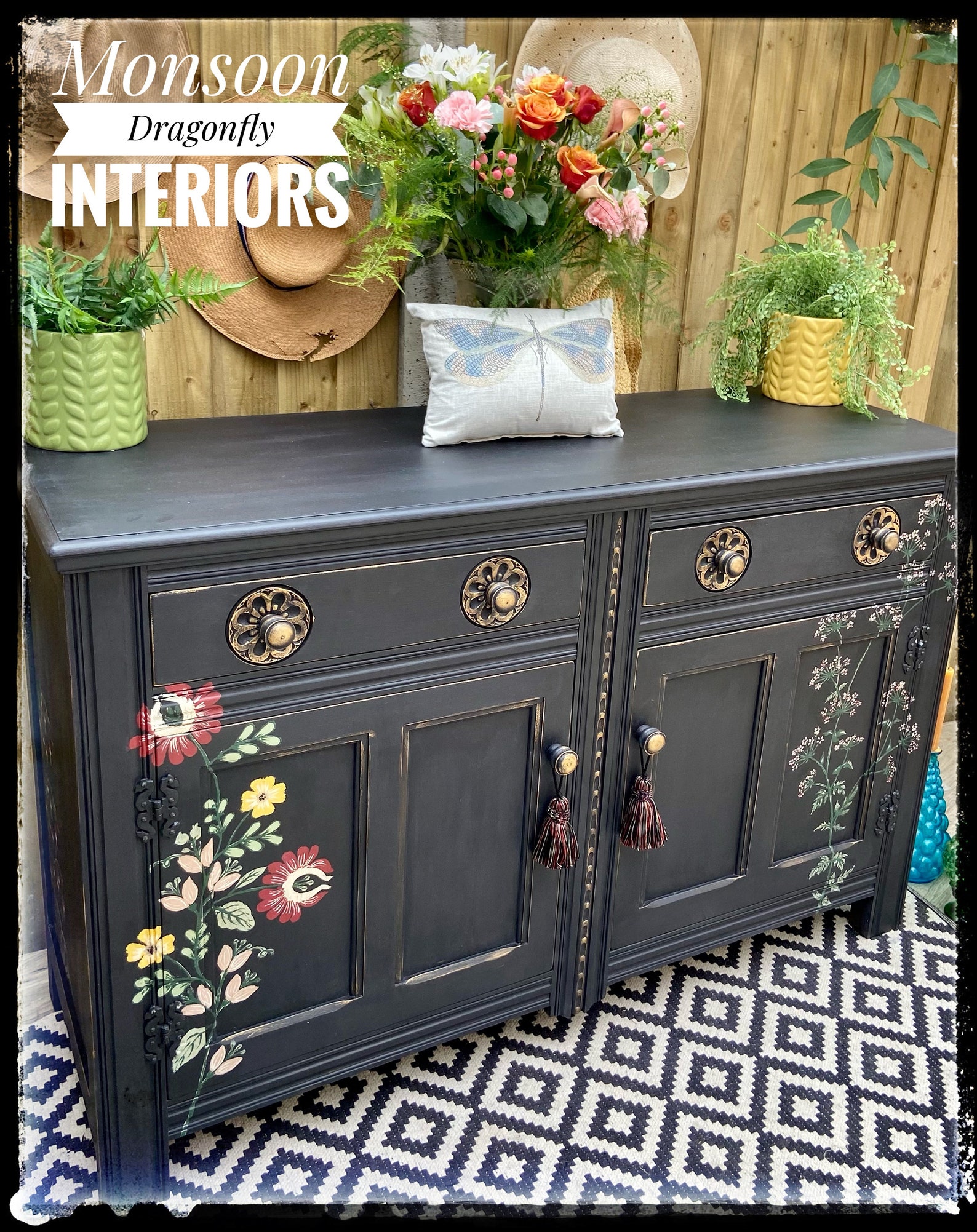 Boho Range Fabulous Antique Oak TV Unit Sideboard Storage Hand - Etsy