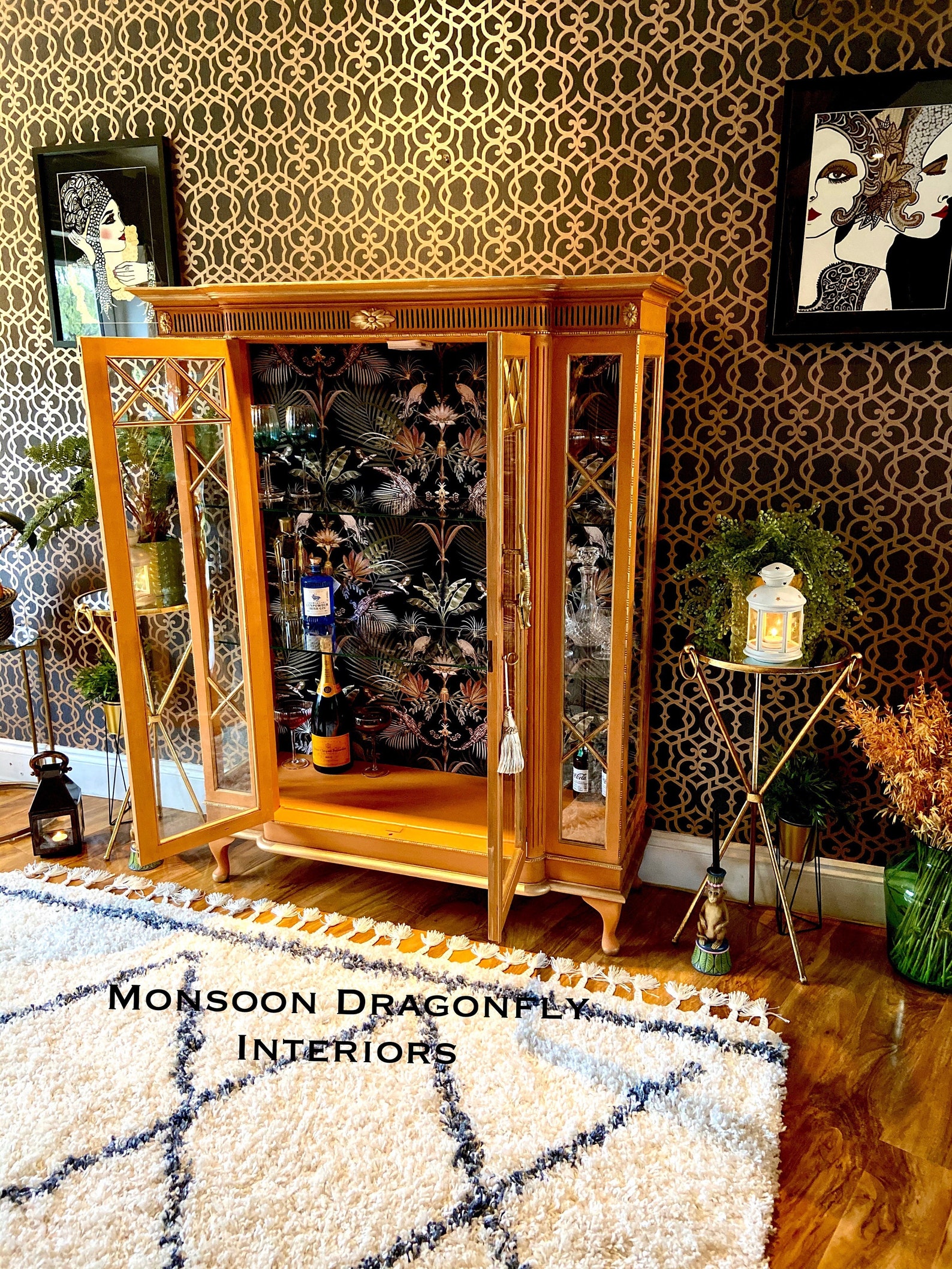 Original Art Deco Drinks Cabinet Cocktail Display With Beccawho ...