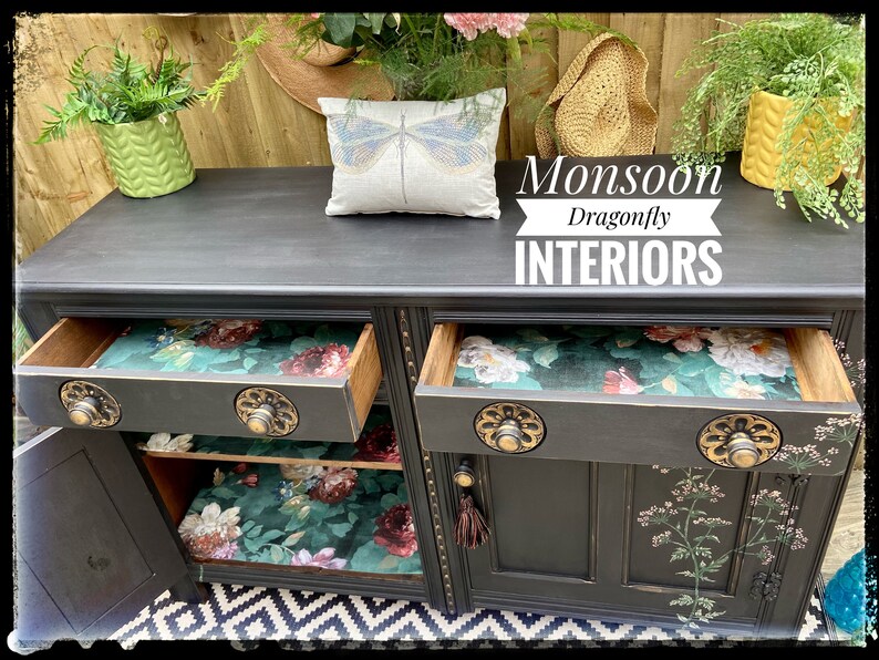 Boho Range Fabulous Antique Oak TV Unit Sideboard Storage Hand - Etsy