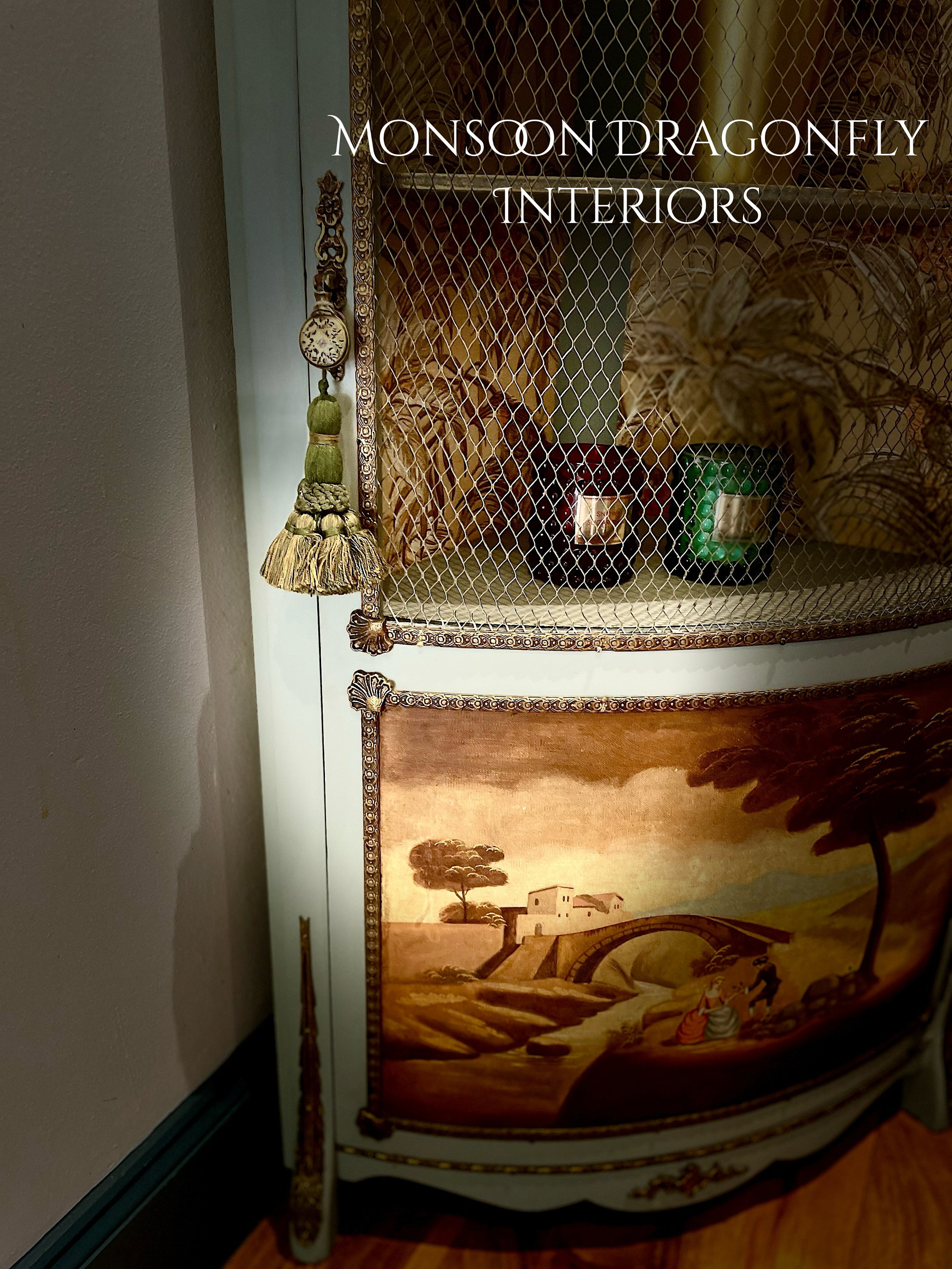 Absolutely Stunning Antique Solid Corner Unit With Original Ormolu Hand ...