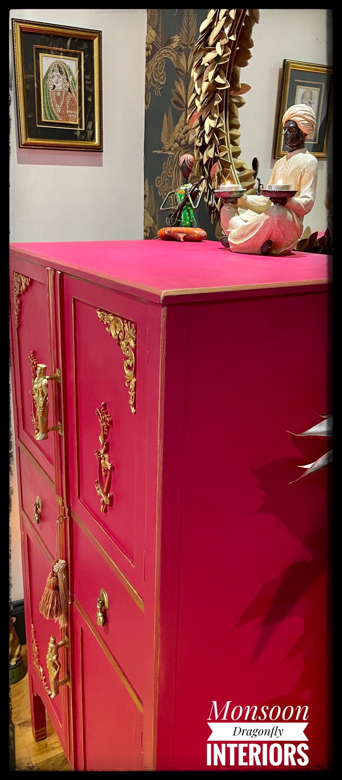 Vintage Art Deco Tallboy Chest of Drawers Painted in Fusion Mineral ...