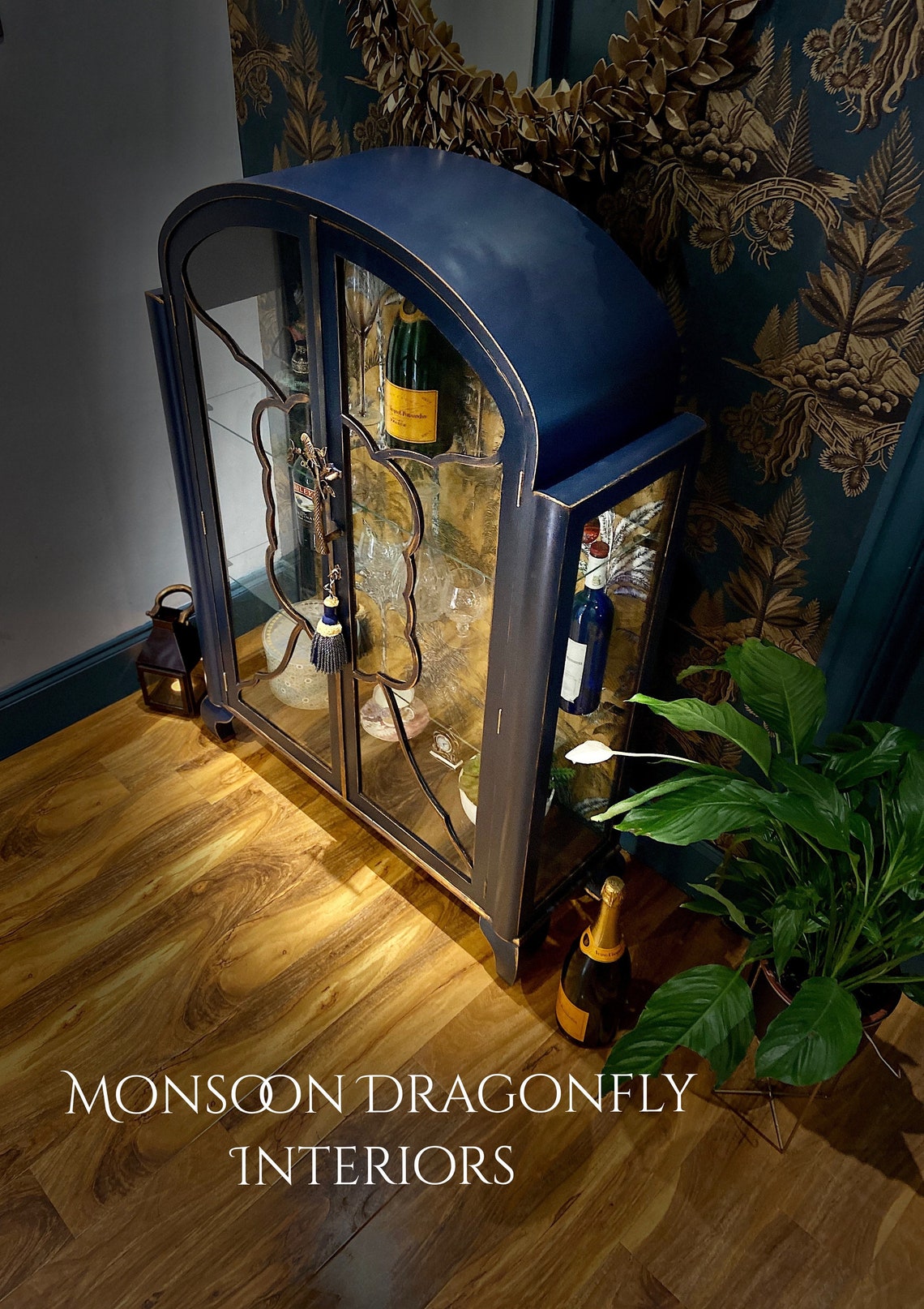 Drinks Cocktails Cabinet Bar In Navy Blue with Stunning | Etsy