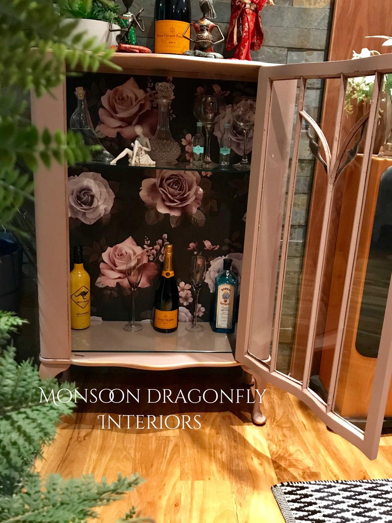 Now Sold Art Deco Cocktails Drinks Cabinet Bar in Damask & - Etsy