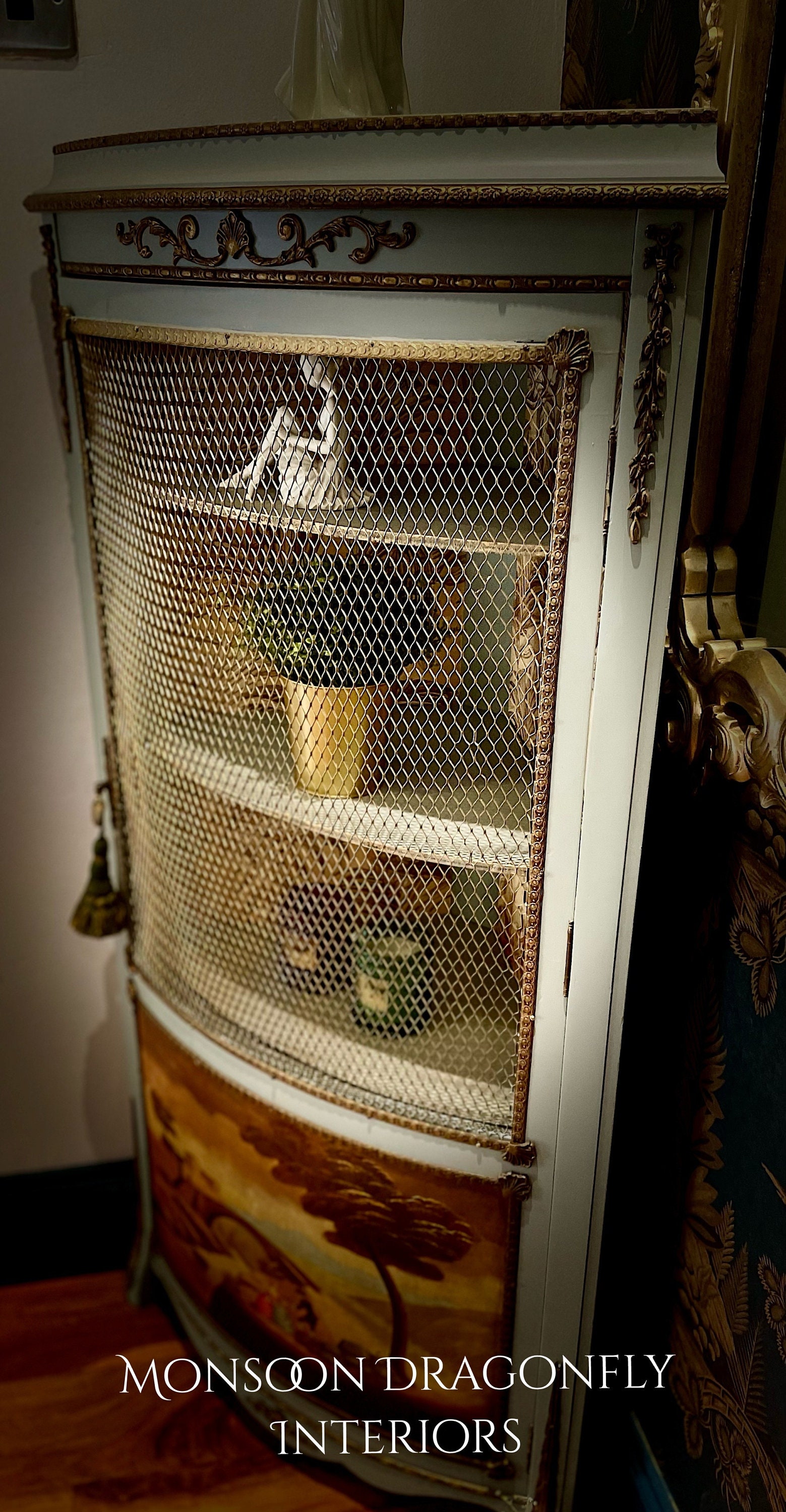Absolutely Stunning Antique Solid Corner Unit With Original Ormolu Hand ...