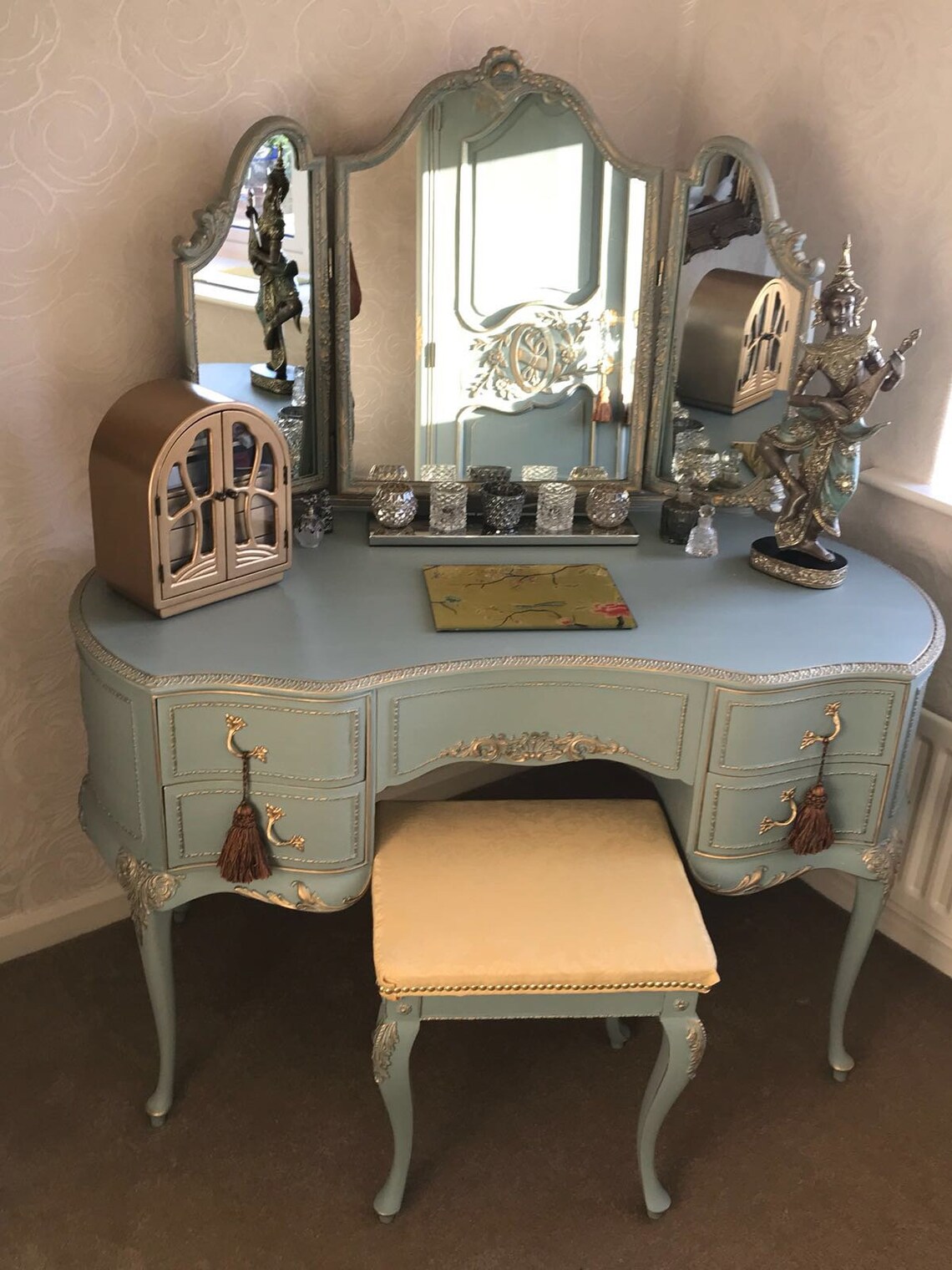 Vintage French Louis Style Olympus Antoinette Dressing Table ,mirror ...