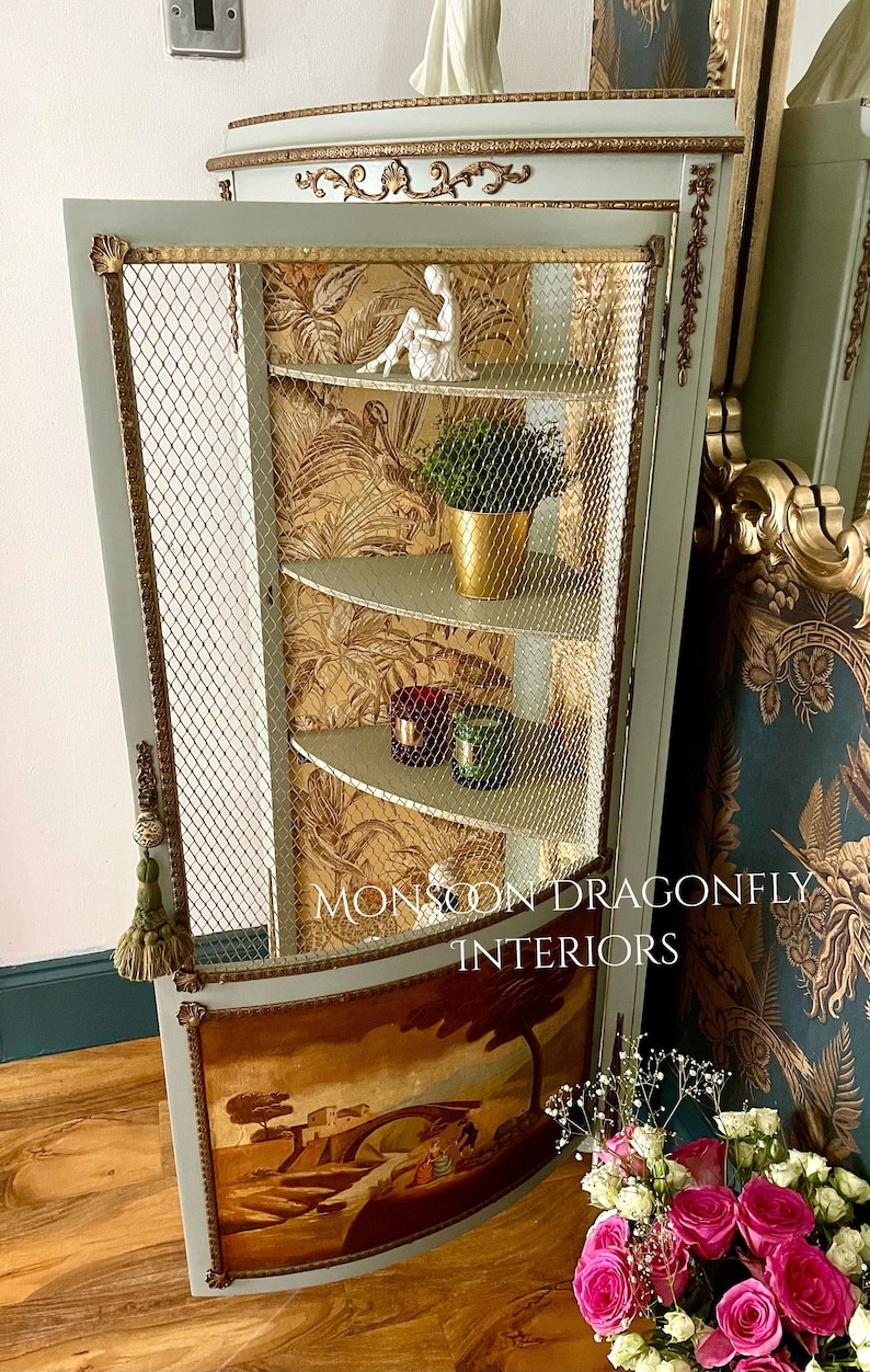 Absolutely Stunning Antique Solid Corner Unit With Original Ormolu Hand ...