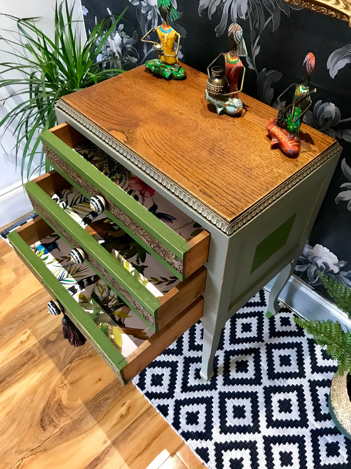 Unique French Colonial Side Table Bedside Sofa End Hallway - Etsy