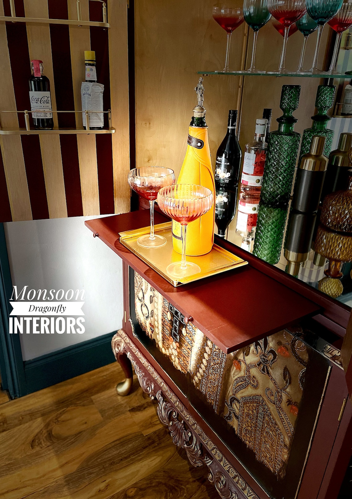 SOLD Art Deco Vintage Funky Drinks Cocktail Gin Bar Cabinet - Etsy