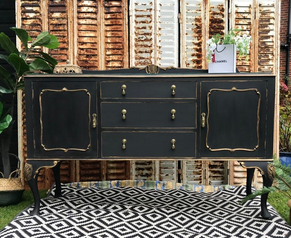 Vintage Sideboard Buffet Drinks Cabinet TV Unit Farmhouse Barn Conversion Furniture Solid Oak Hand Painted Now Sold Etsy
