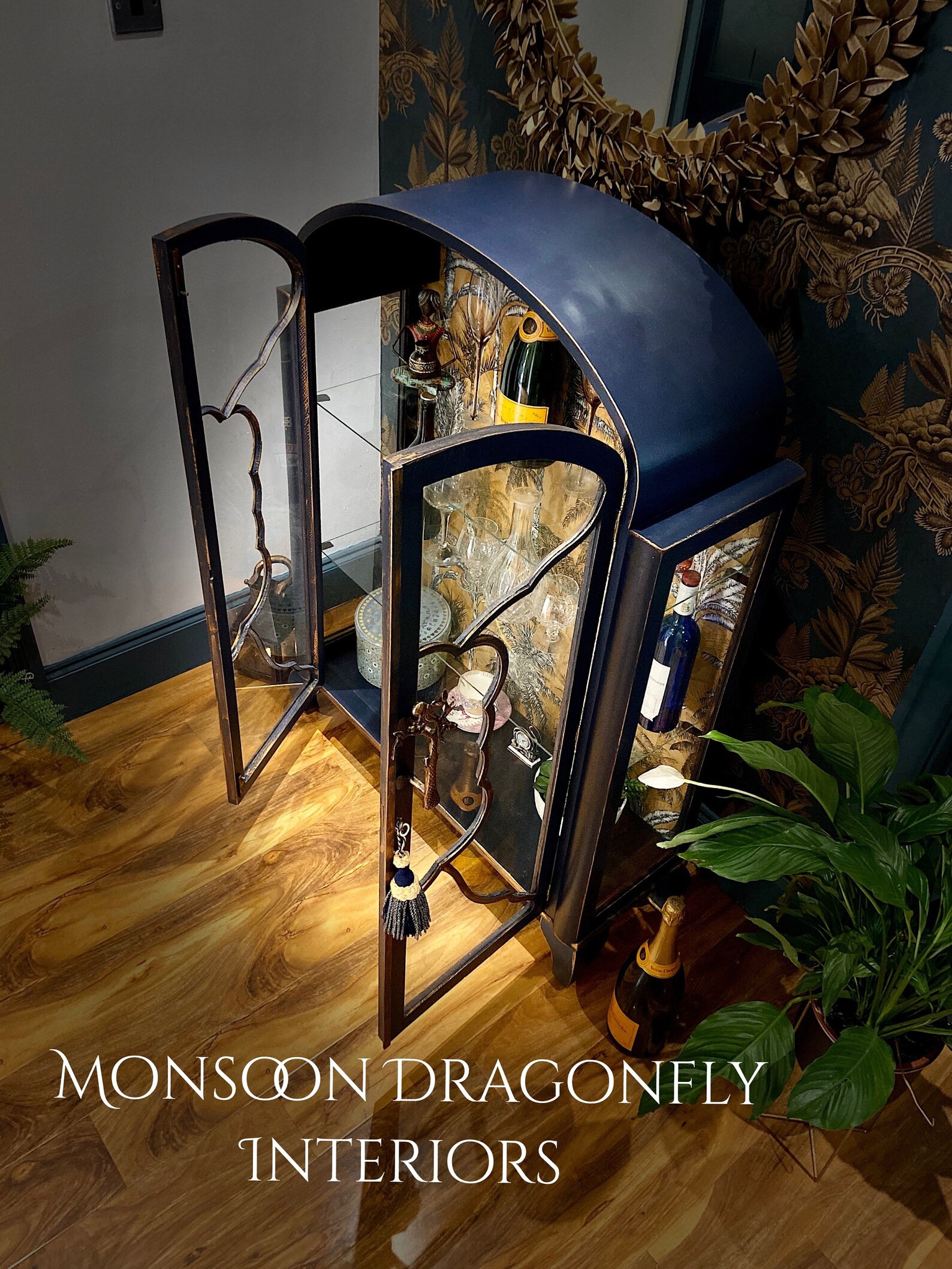 Drinks Cocktails Cabinet Bar In Navy Blue with Stunning | Etsy