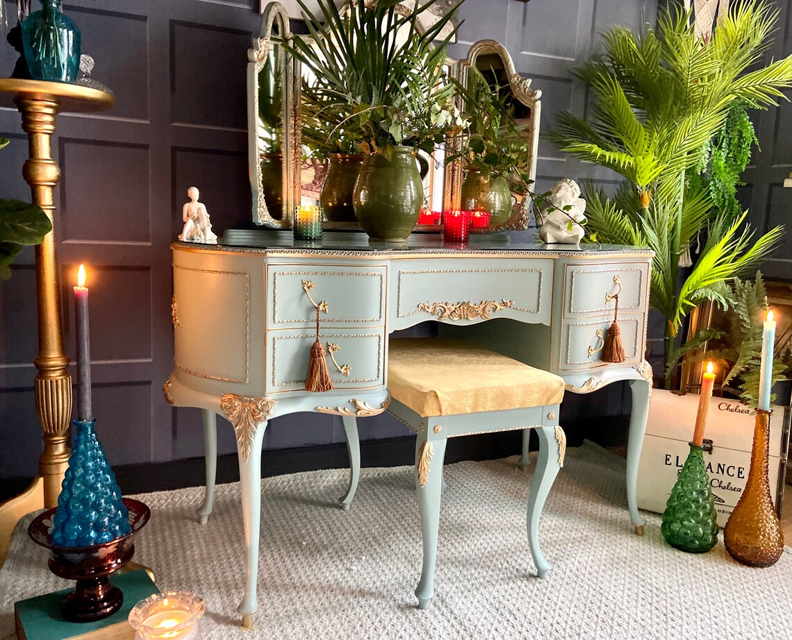Vintage French Louis Style Olympus Antoinette Dressing Table - Etsy Canada