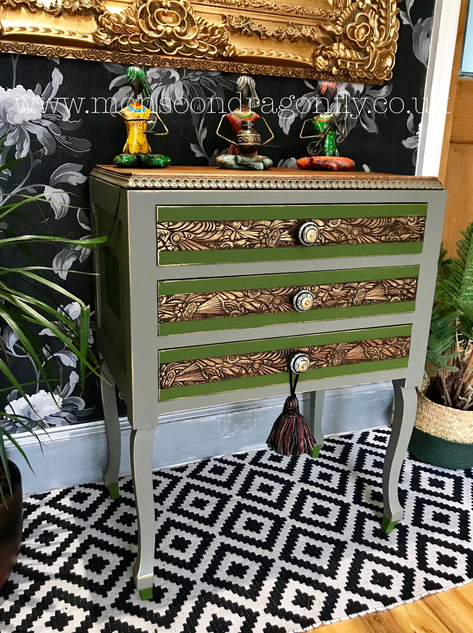 Unique French Colonial Side Table Bedside Sofa End Hallway - Etsy