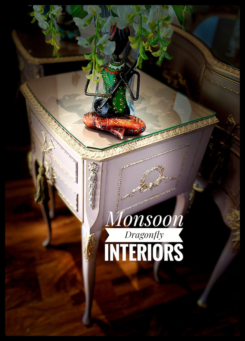 Vintage Olympus Bedside Tables, Pink Chests With Glass Tops (pair) to ...