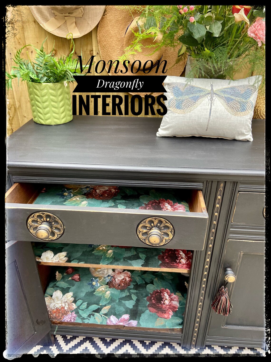 Boho Range Fabulous Antique Oak TV Unit Sideboard Storage Hand - Etsy