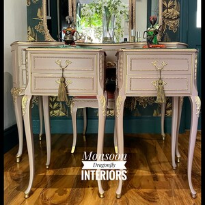Vintage Olympus Bedside Tables, Pink Chests With Glass Tops (pair) to ...