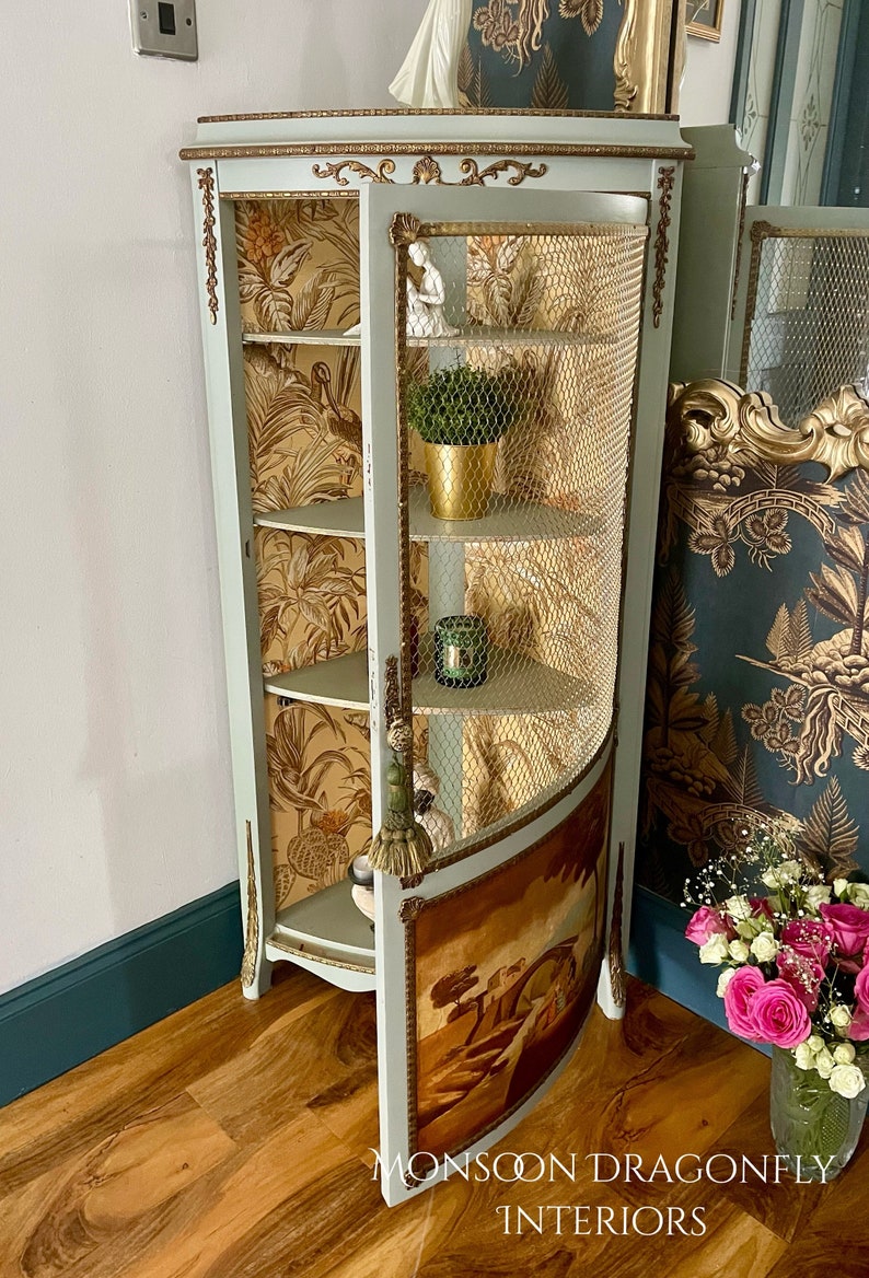 Absolutely Stunning Antique Solid Corner Unit With Original Ormolu Hand ...