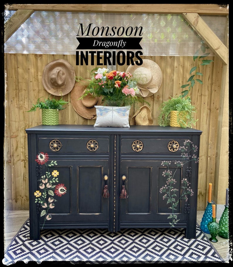 Boho Range Fabulous Antique Oak TV Unit Sideboard Storage Hand - Etsy