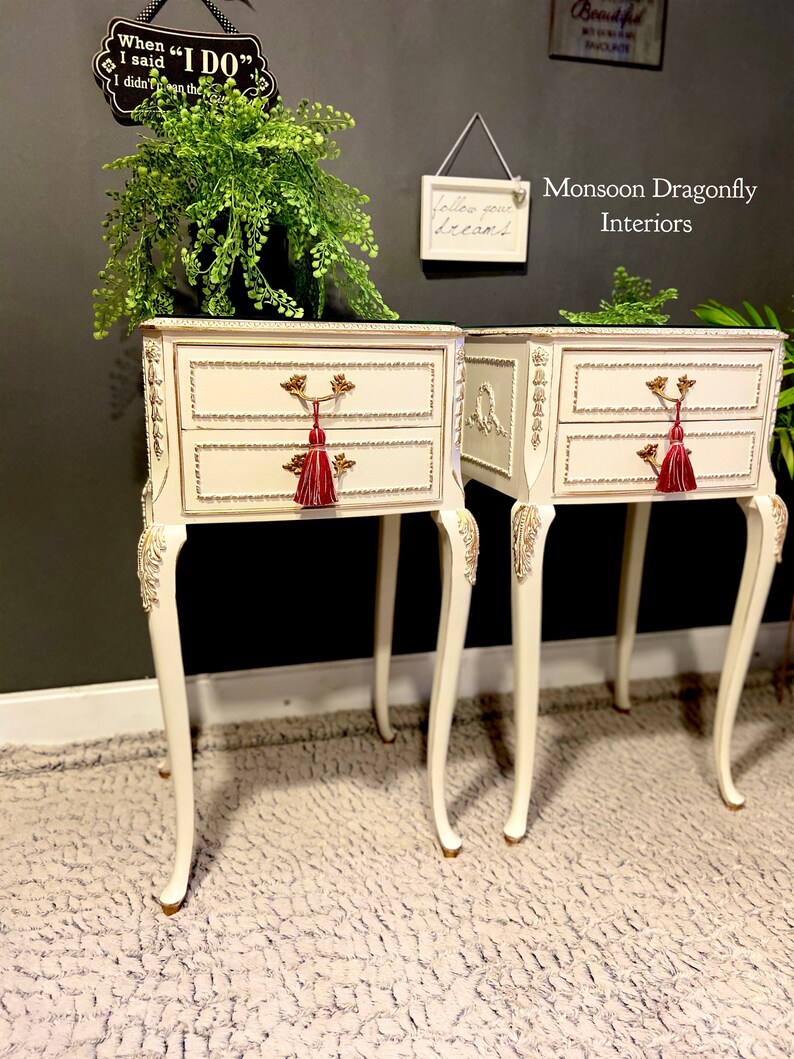 Stunning French Olympus Louis Style Pair Bedside Cabinets Tables in ...