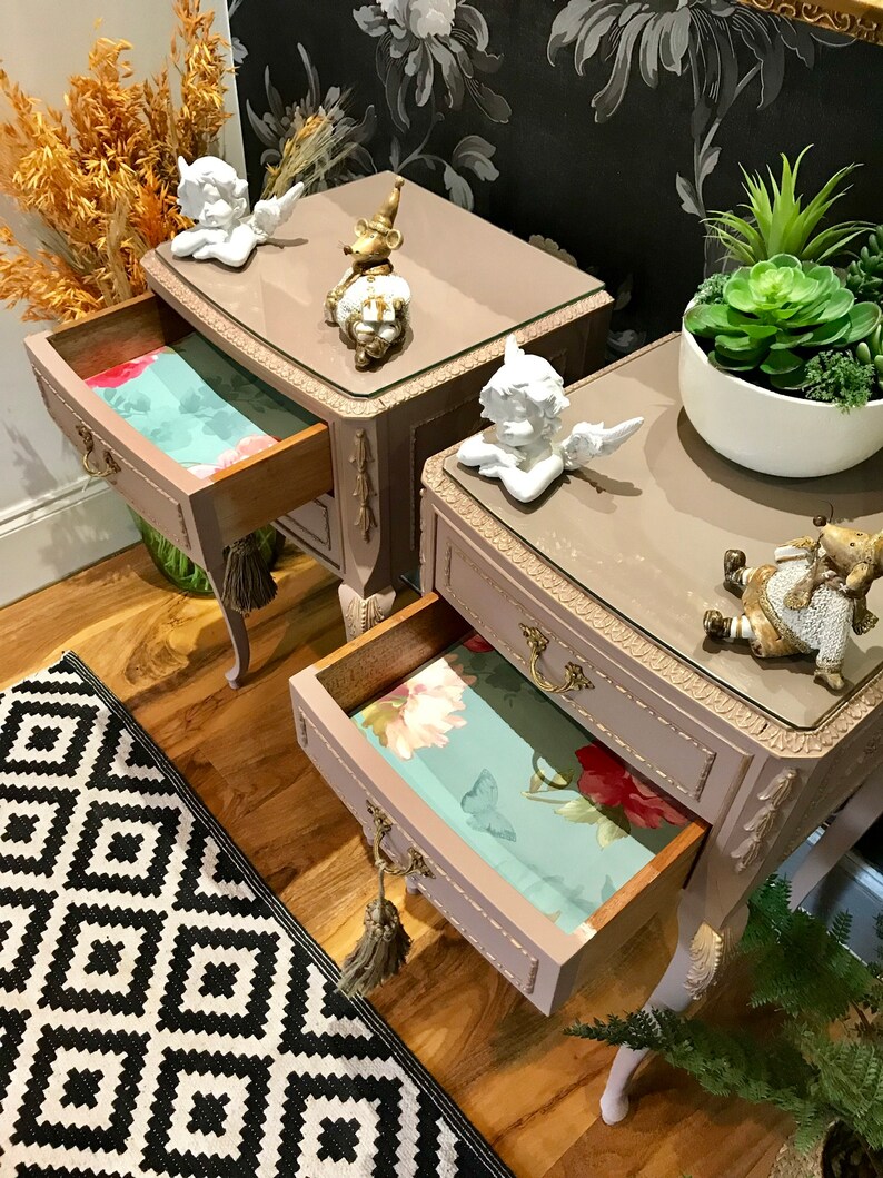 Stunning French Olympus Louis Style Pair Bedside Cabinets Tables in ...