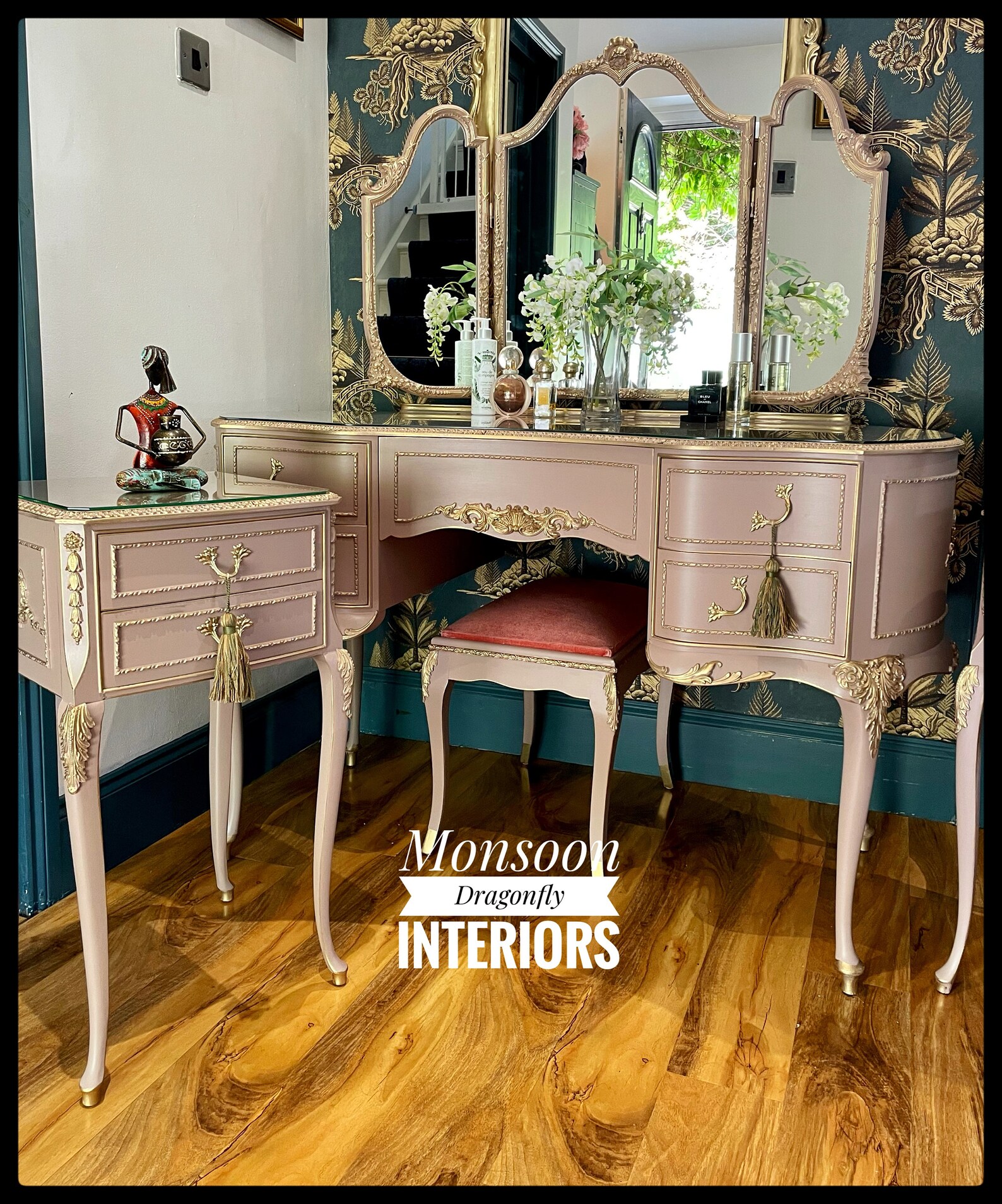 Vintage Olympus Bedside Tables, Pink Chests With Glass Tops (pair) to ...