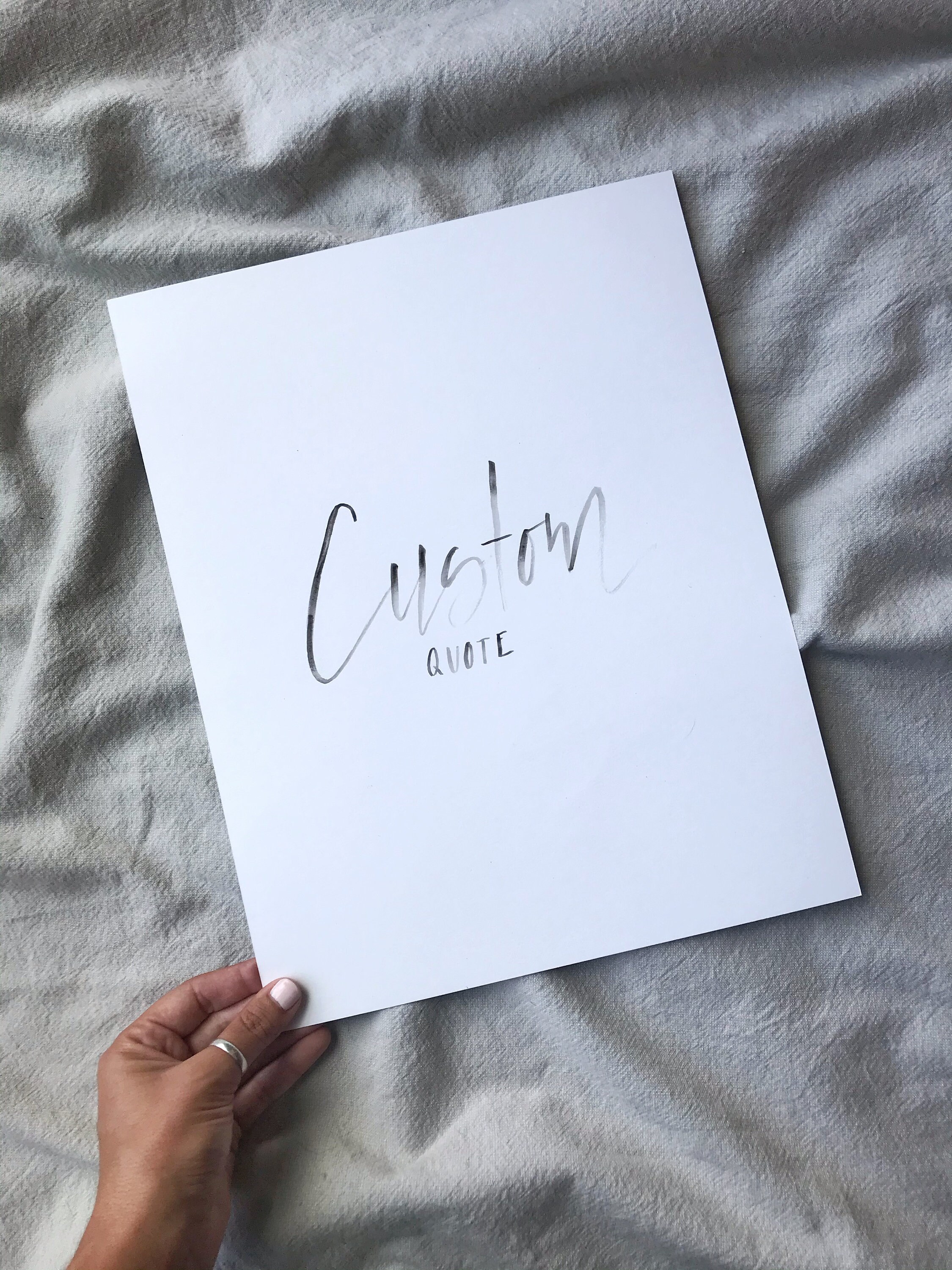 Hand-lettered Custom Quote | Watercolor Calligraphy | Personalized Gift ...