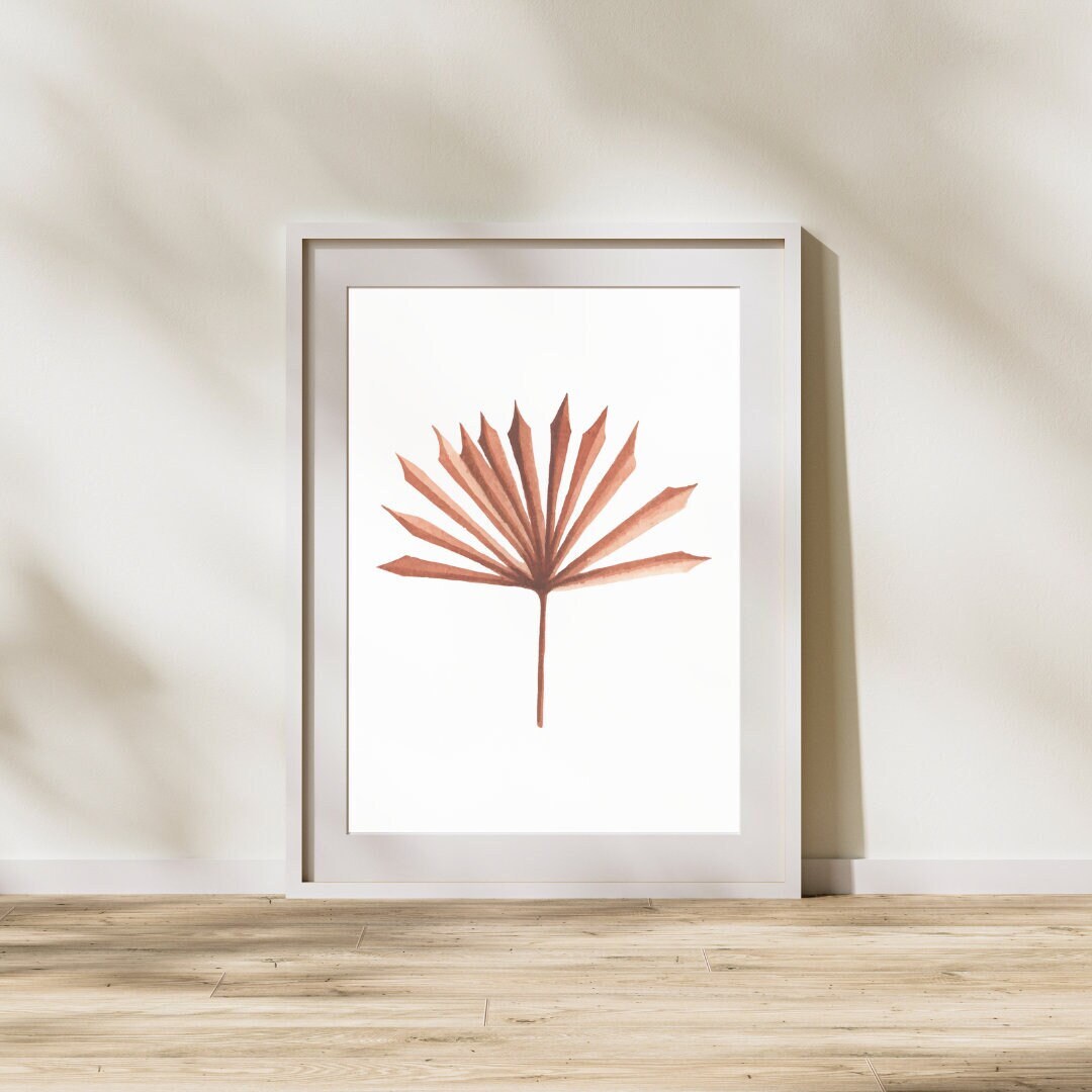 Palm Leaf Print, Printable Wall Decor, Boho Print, Coastal Print ...