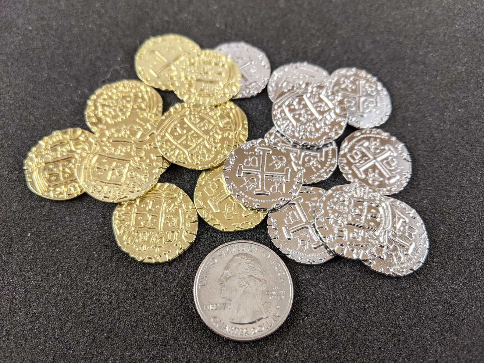Metal Coins, Pirate Treasure, Play Money Gold Silver and Copper 22mm - Etsy