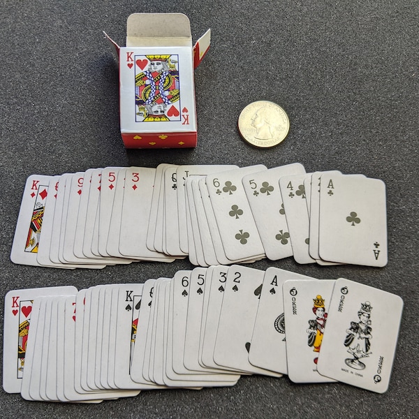 Miniature Playing Cards - Etsy