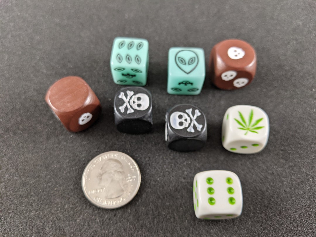 Specialty Dice skulls, Aliens and Marijuana - Etsy