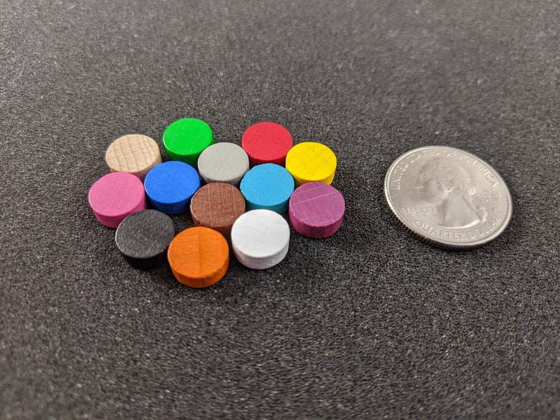10x4mm Tiny Wooden Discs | Board Game Pieces - Etsy