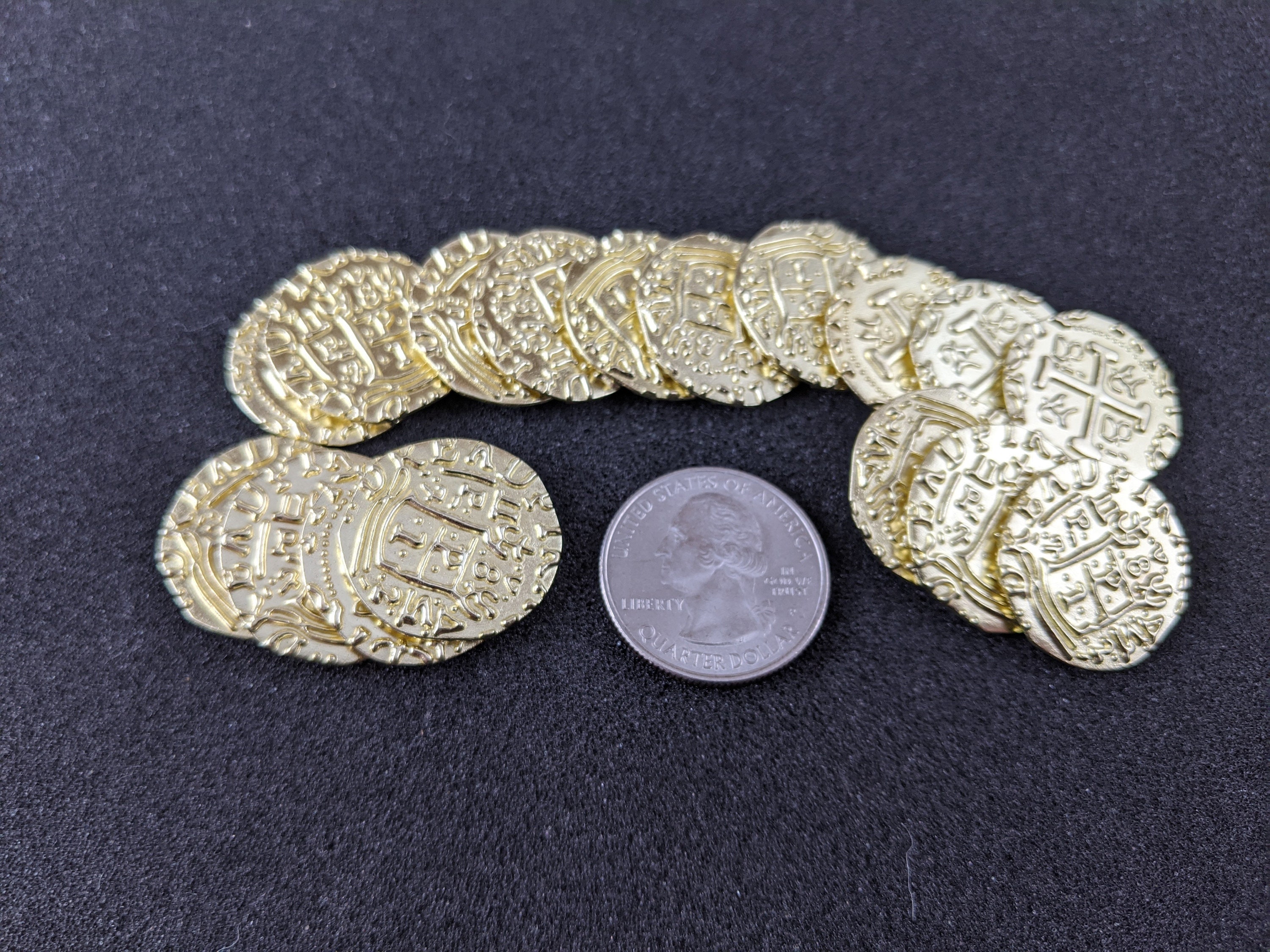 Metal Coins, Pirate Treasure, Play Money Gold Silver and Copper 22mm - Etsy