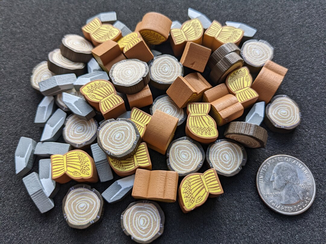 Wood, Iron, Wheat, Oil Token Kit - Etsy