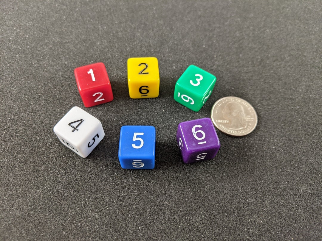 Colorful Plastic Dice (D6) - Etsy