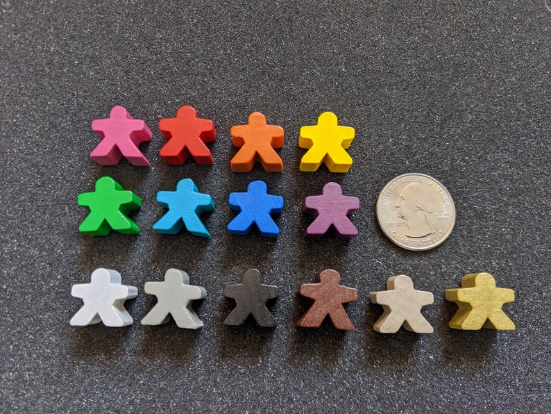 Wooden Board Game Meeple People - Etsy