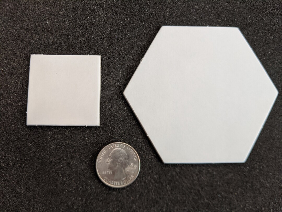 Blank Square and Hexagon Tiles (settlers of C**** Sized) | Board Game ...