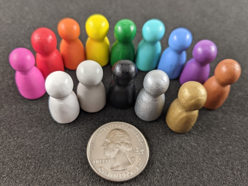 24x12 Pawns Wood Wooden Game Pieces - Etsy
