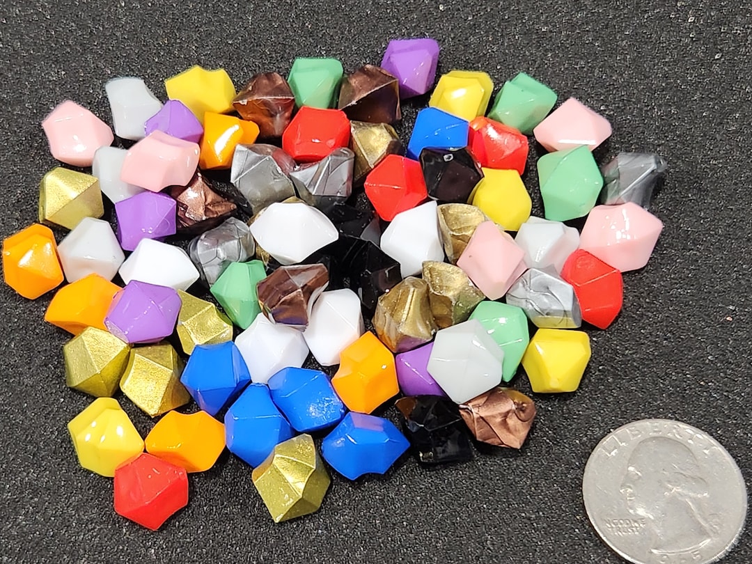 Solid Colored Plastic Gems - Game Resources | Point Tokens | Mana - Etsy