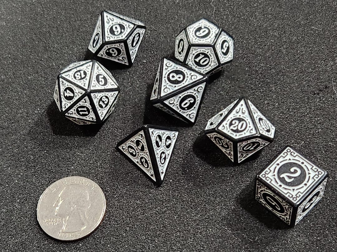 Fancy 7 Piece Dice Set - Etsy