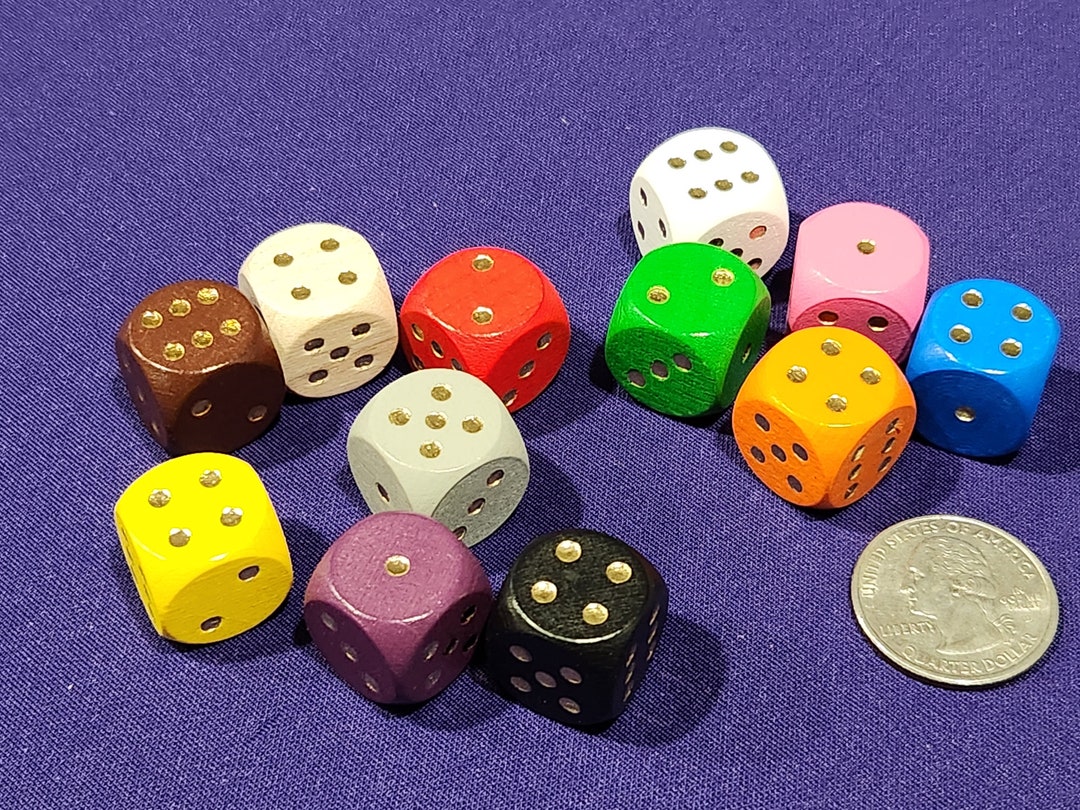Fancy Wooden Dice - Individual Colors - Etsy