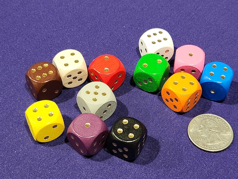 Fancy Wooden Dice Individual Colors - Etsy