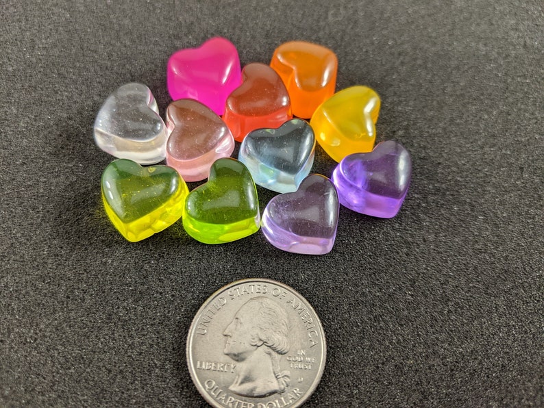 Plastic Heart Tokens | Etsy