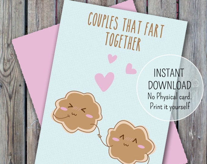 Fart Love Card, Download Valentine Card, Happy Valentines Day ...
