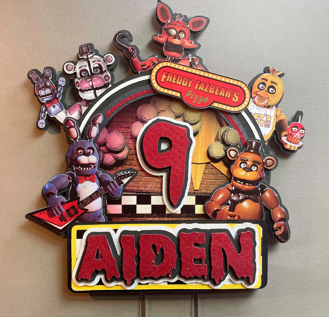 Five Nights at Freddys Cake Topper Fnaf 3d Custom Cake Topper - Etsy UK