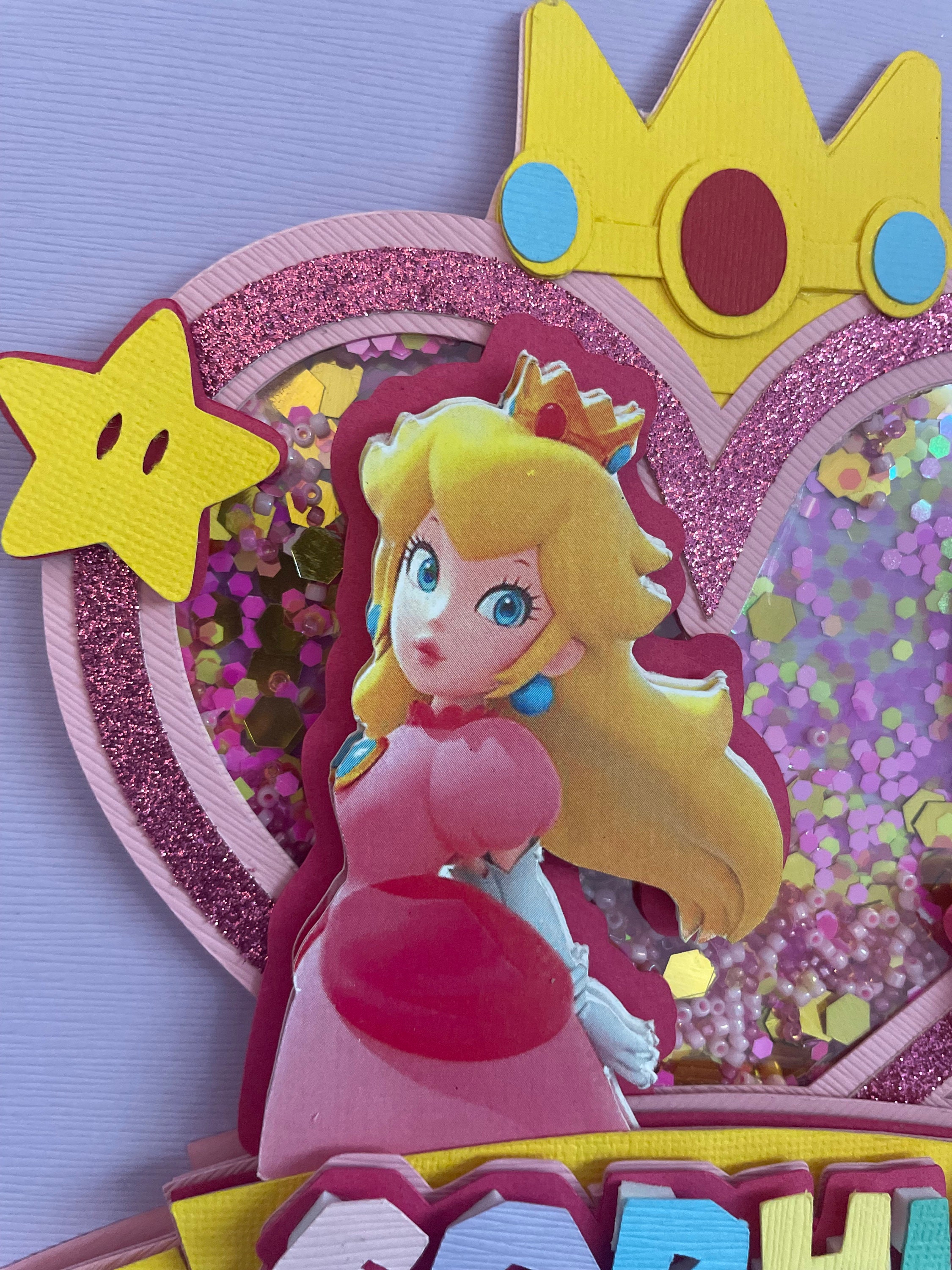 Princess Peach Cake Topper, Peaches Cake Topper, Mario Bros Cake Topper ...