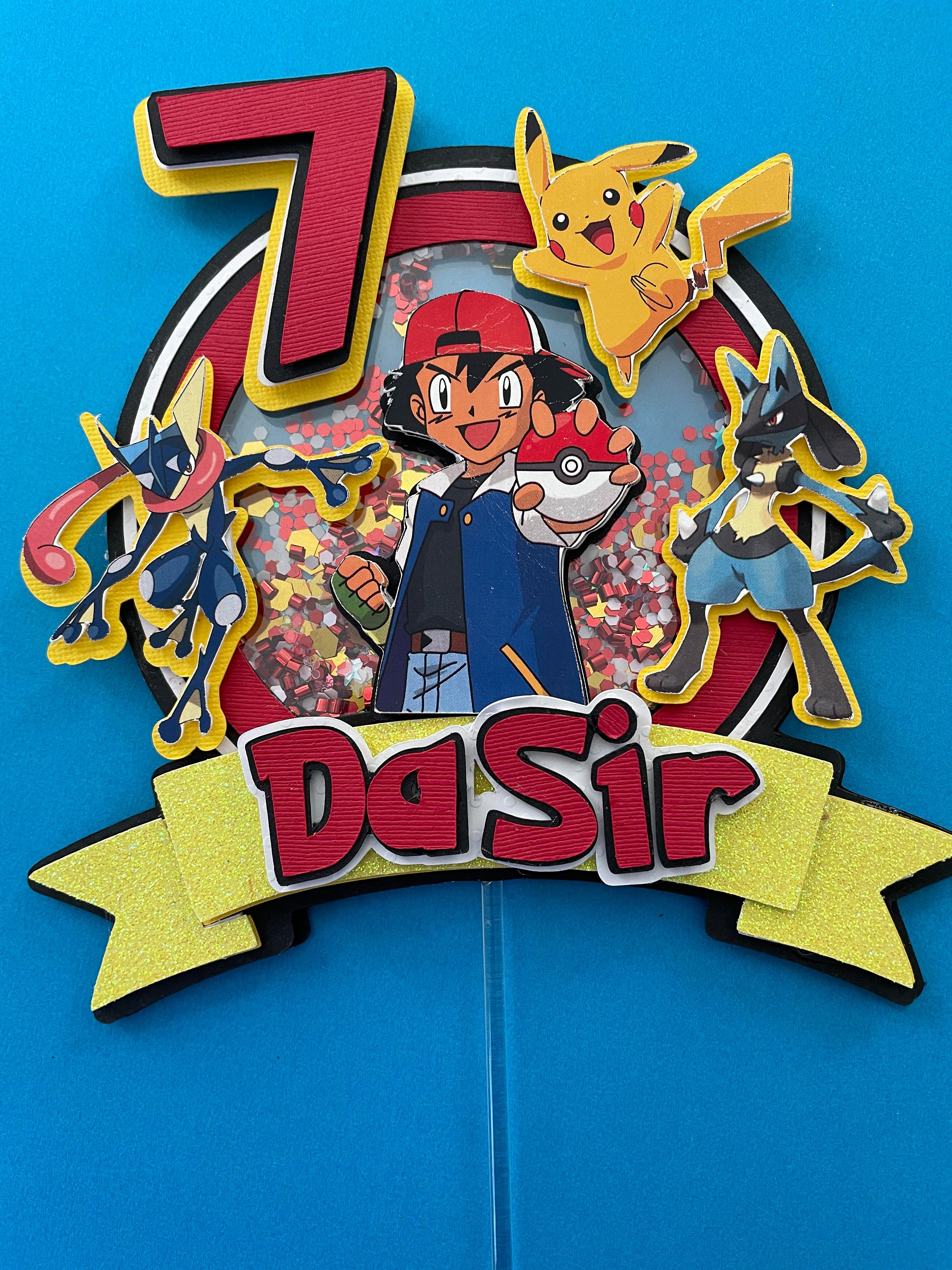 Pokemon Shaker Cake Topper, Pikachu Topper, Pokemon Cake Topper ...