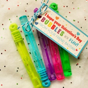 Colorful Bubble Valentine Tags for School Classmates - 24 Pack Gift Set ...