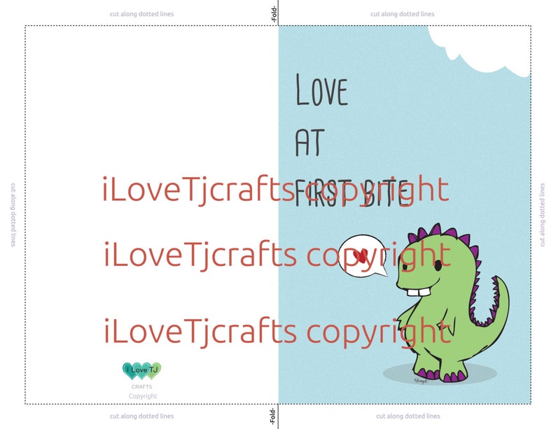 Printable Anniversary Card, Dinosaur Card, Dino Love Card, Print ...